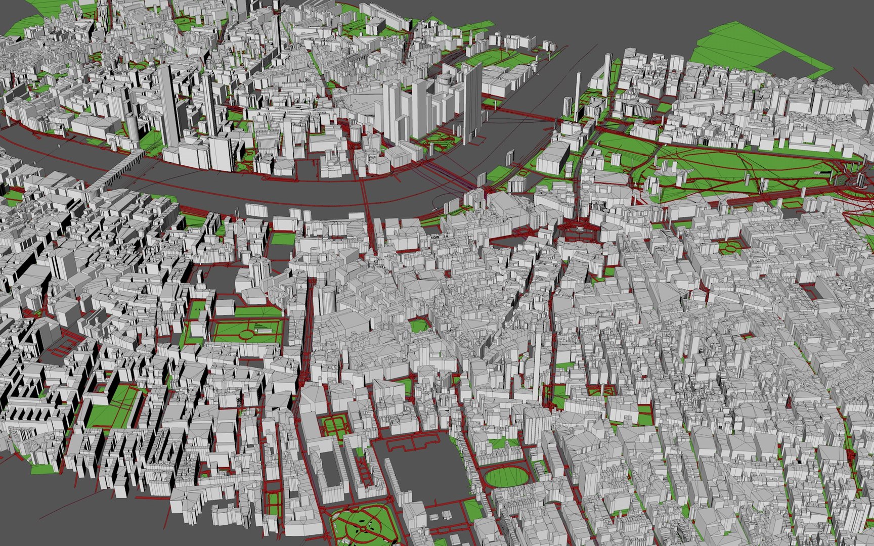 Town Structure Cityscape Model - TurboSquid 1698318