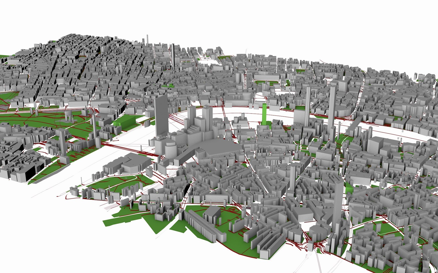 Town Structure Cityscape Model - TurboSquid 1698318