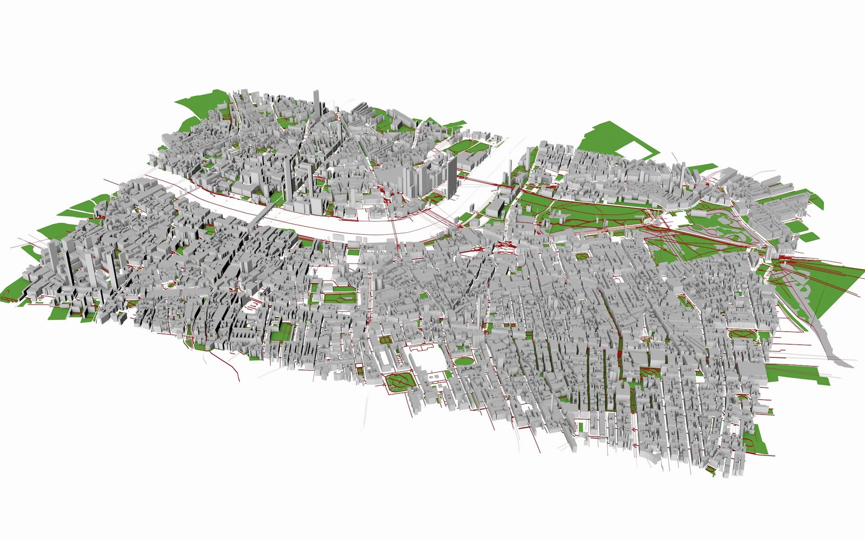Town Structure Cityscape Model - TurboSquid 1698318
