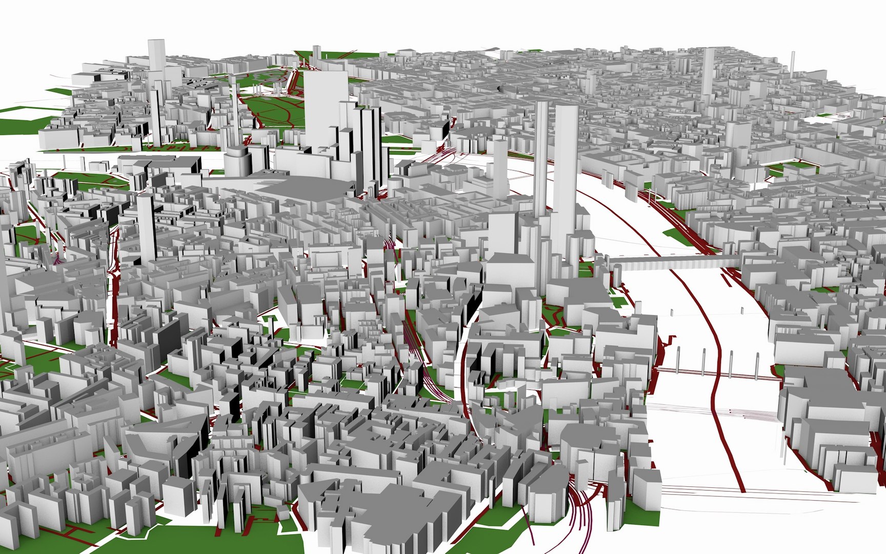 Town Structure Cityscape Model - TurboSquid 1698318