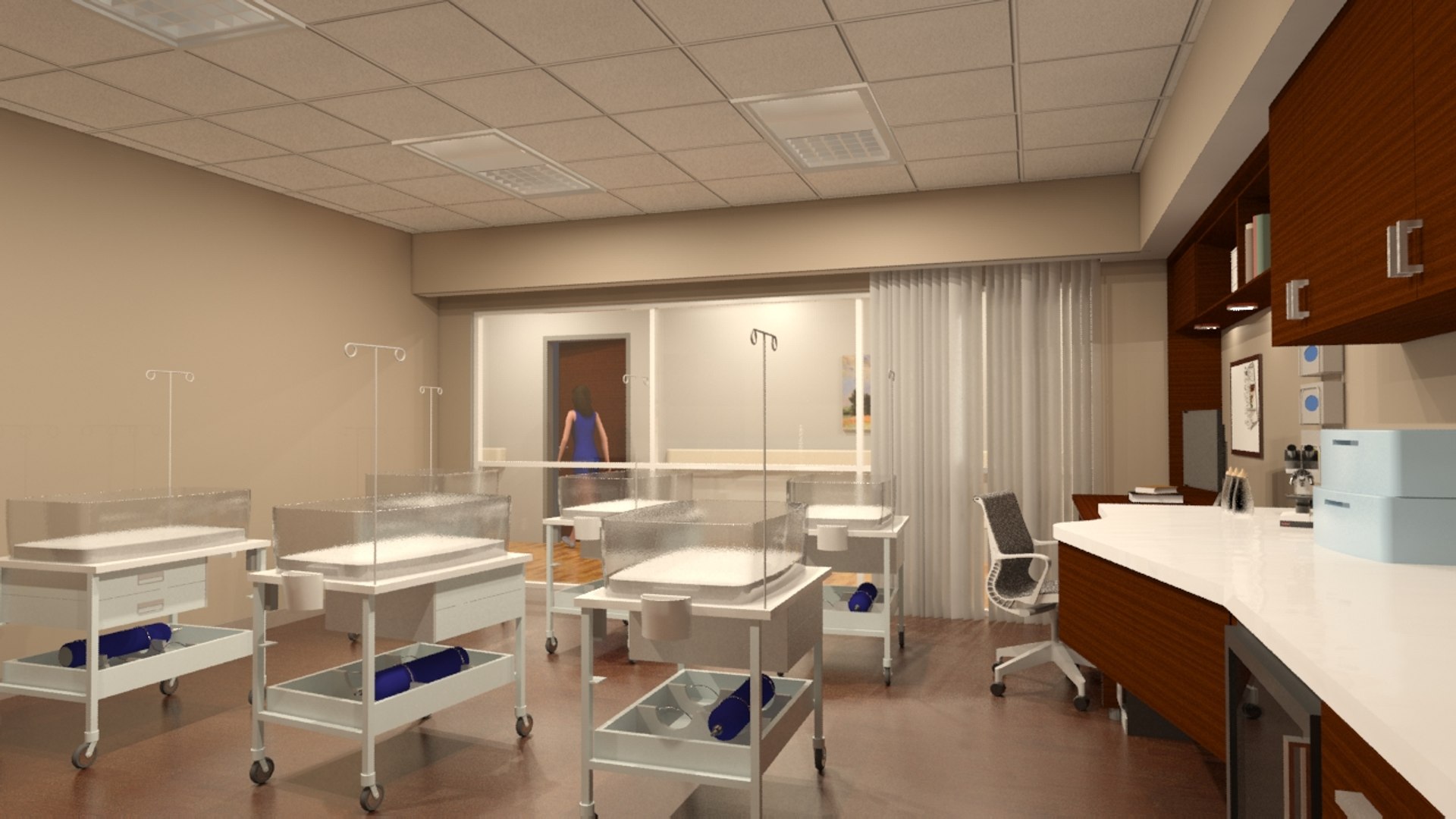 hospital room 3d max