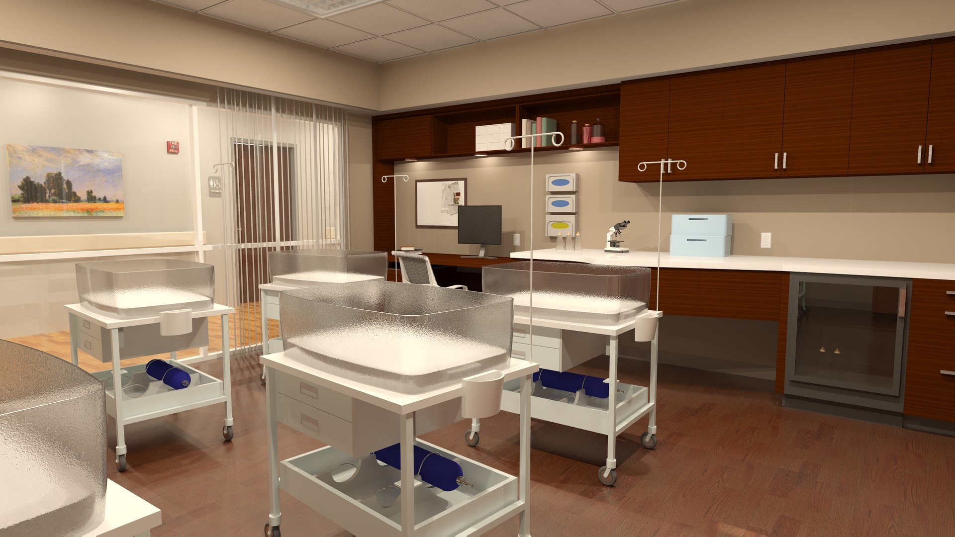 hospital room 3d max