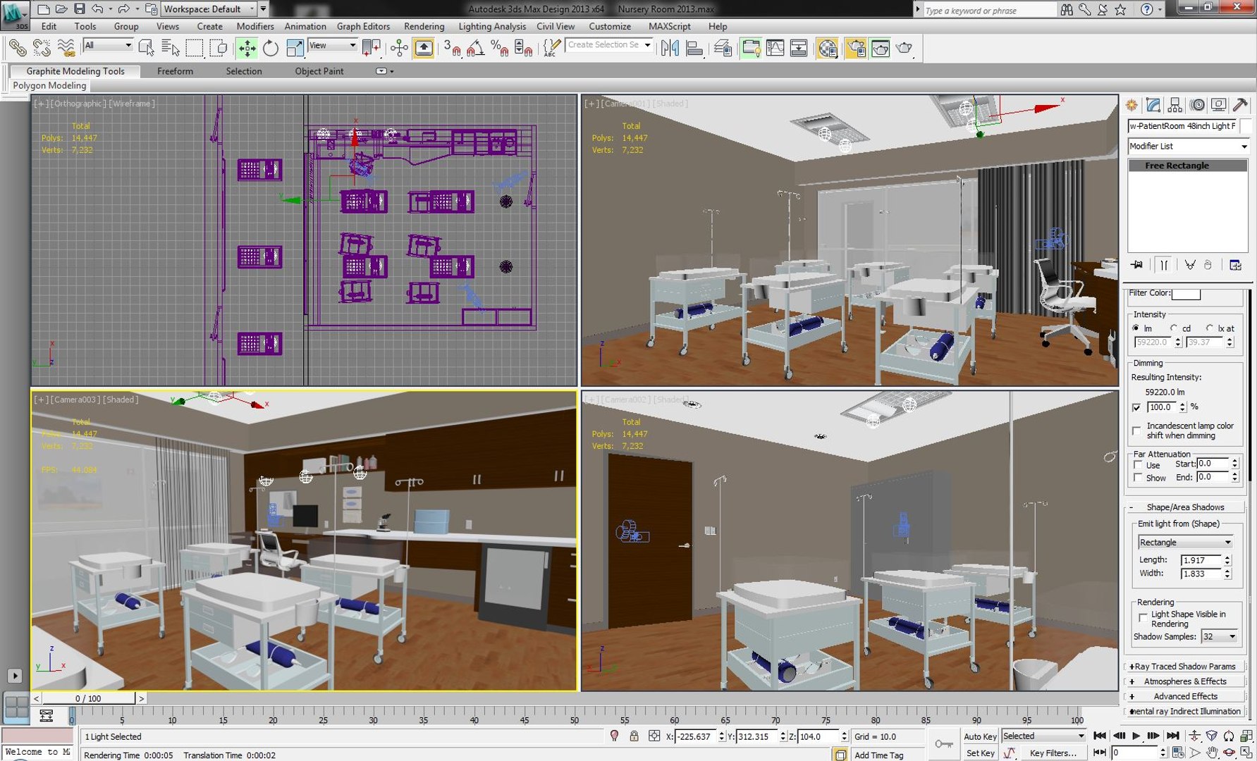 hospital room 3d max