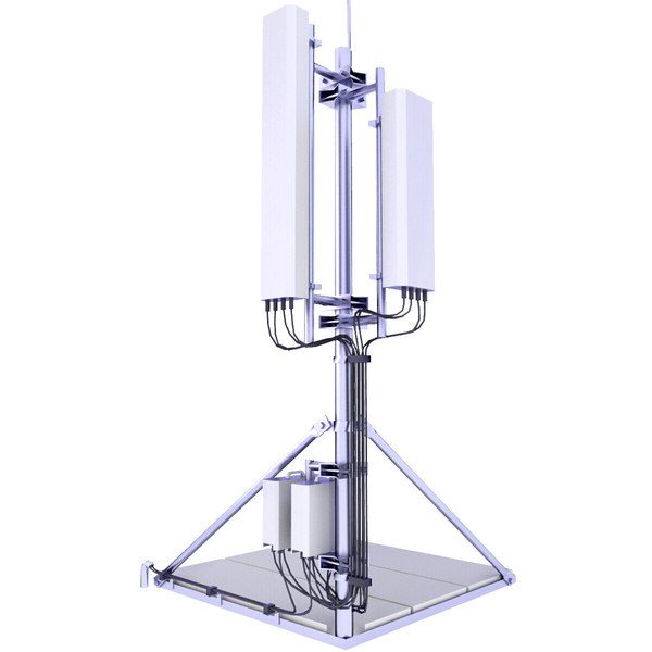BTS Cell Phone Tower Low 5 model - TurboSquid 1822565
