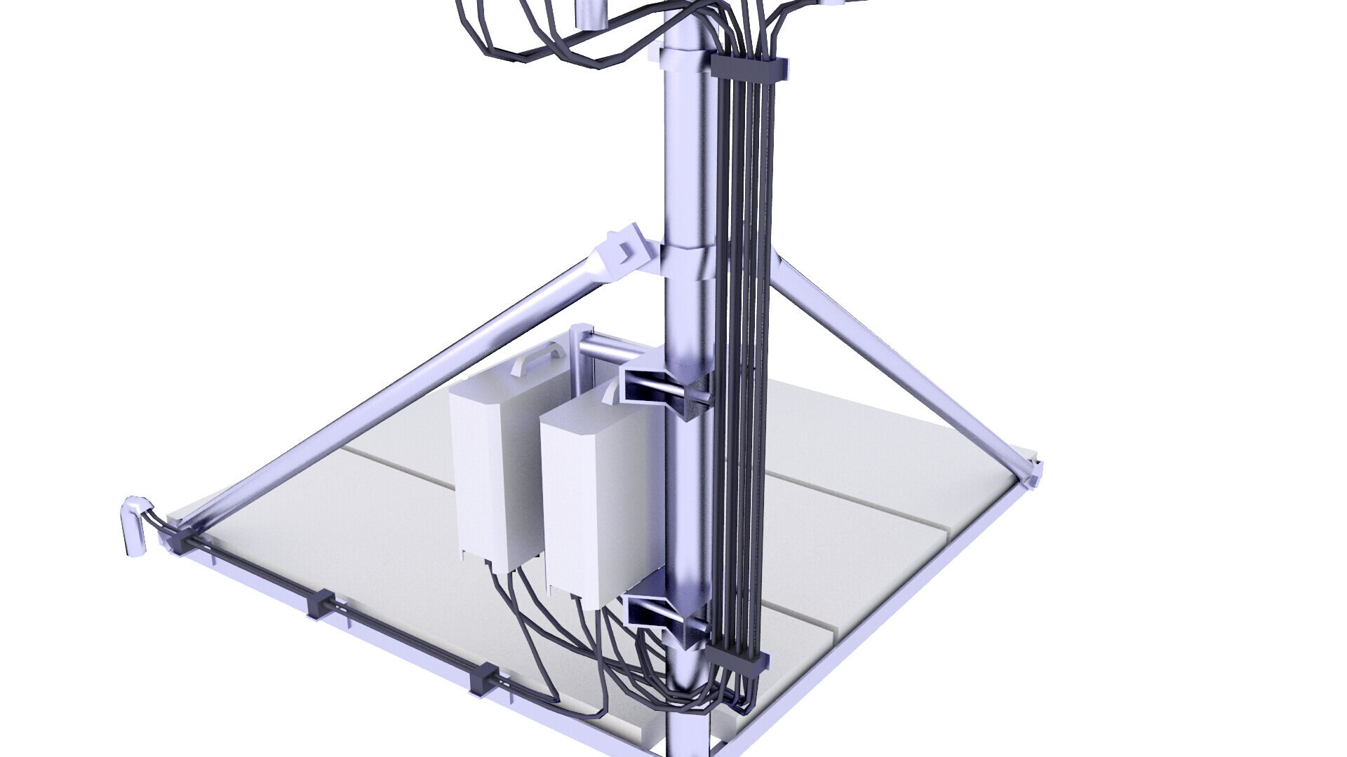 BTS Cell Phone Tower Low 5 Model - TurboSquid 1822565