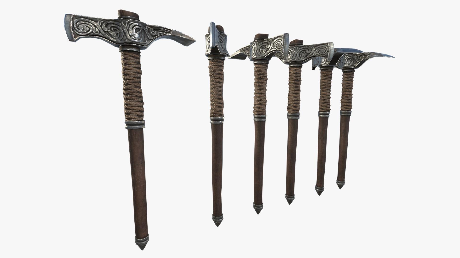 Fantasy Axe RPG Mattock Pickaxe Double Axe Great Axe Battle Axe Great ...