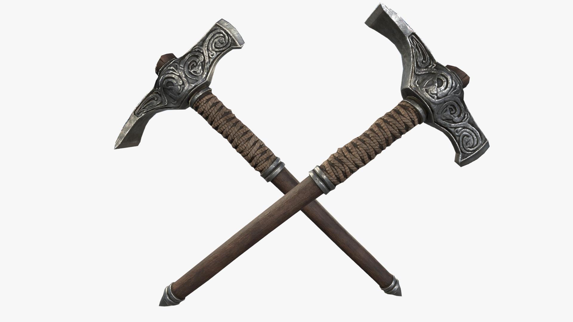Fantasy Axe RPG Mattock Pickaxe Double Axe Great Axe Battle Axe Great ...