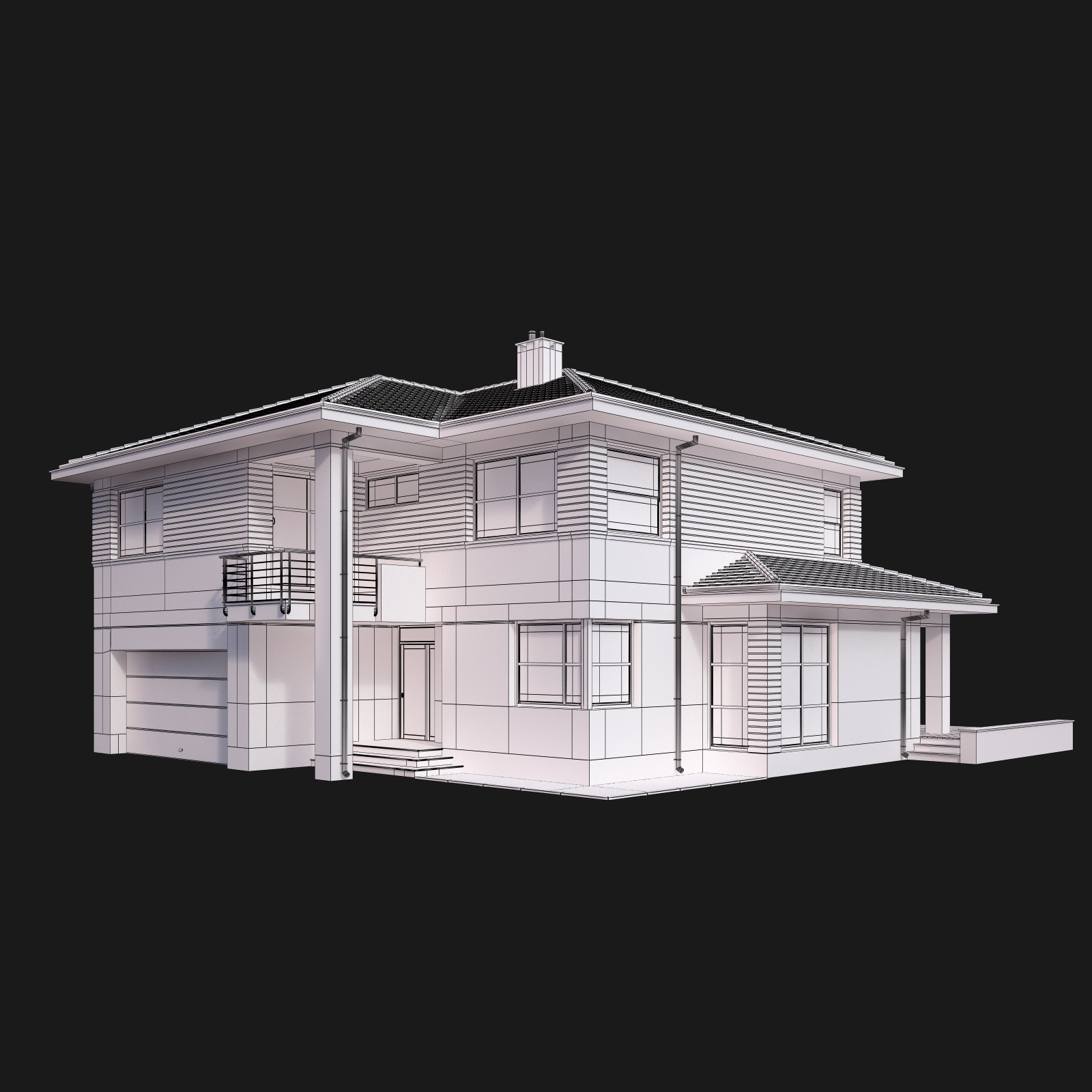 villa house 3d model