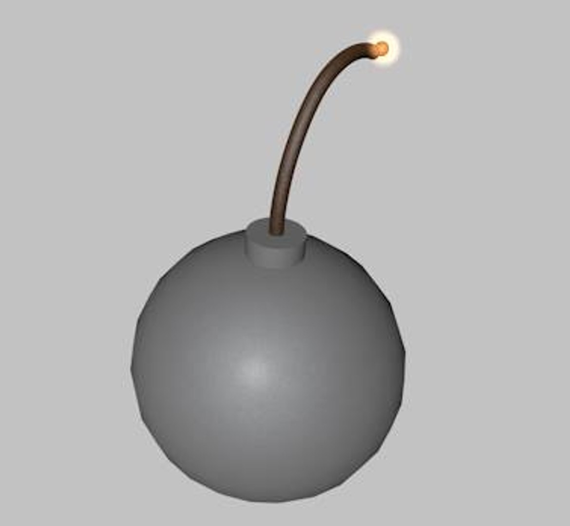 3ds Max Gunpowder Cartoon Bomb