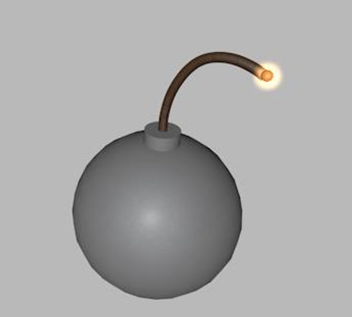 3ds max gunpowder cartoon bomb