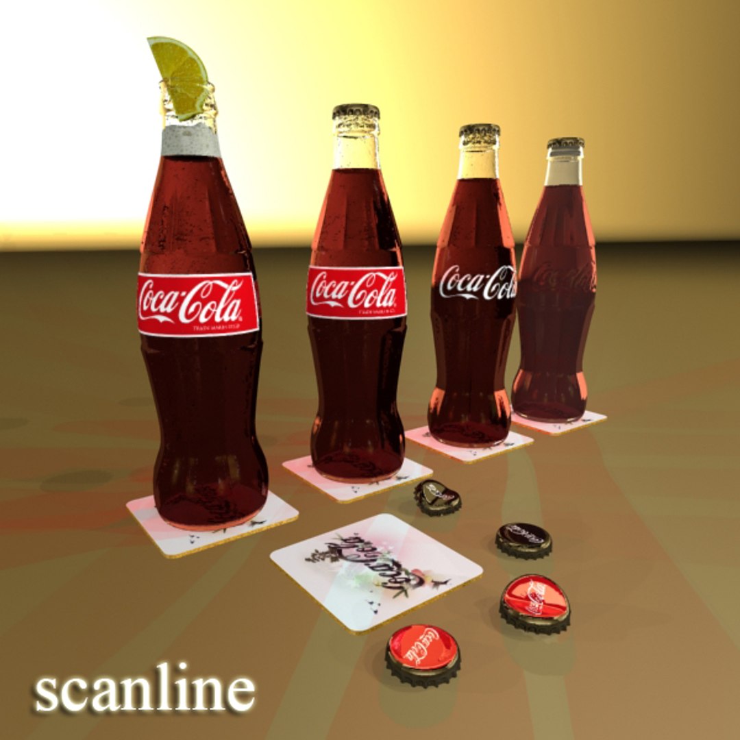 3d Model Photorealistic Coke Coca Cola