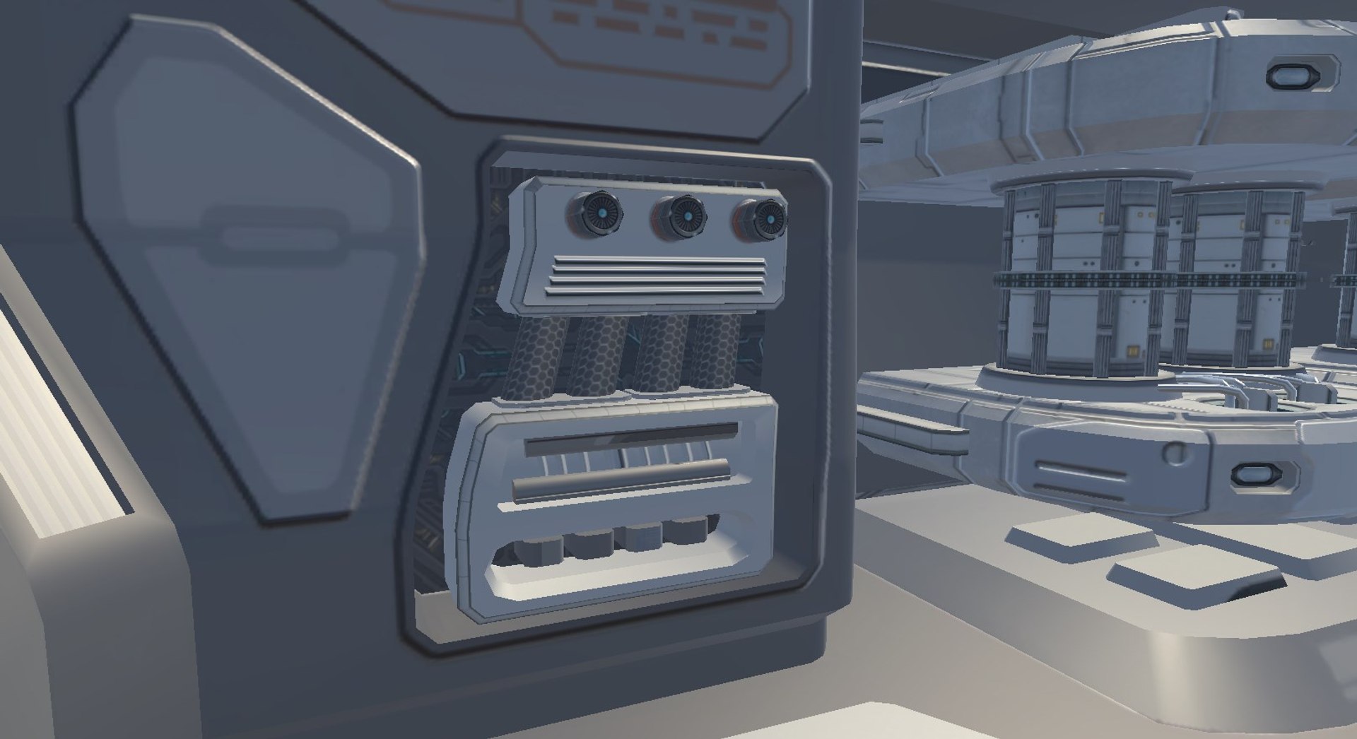 Futuristic Hangar Sci-fi Fbx