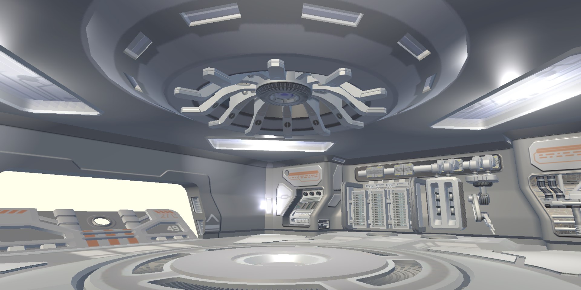Futuristic Hangar Sci-fi Fbx