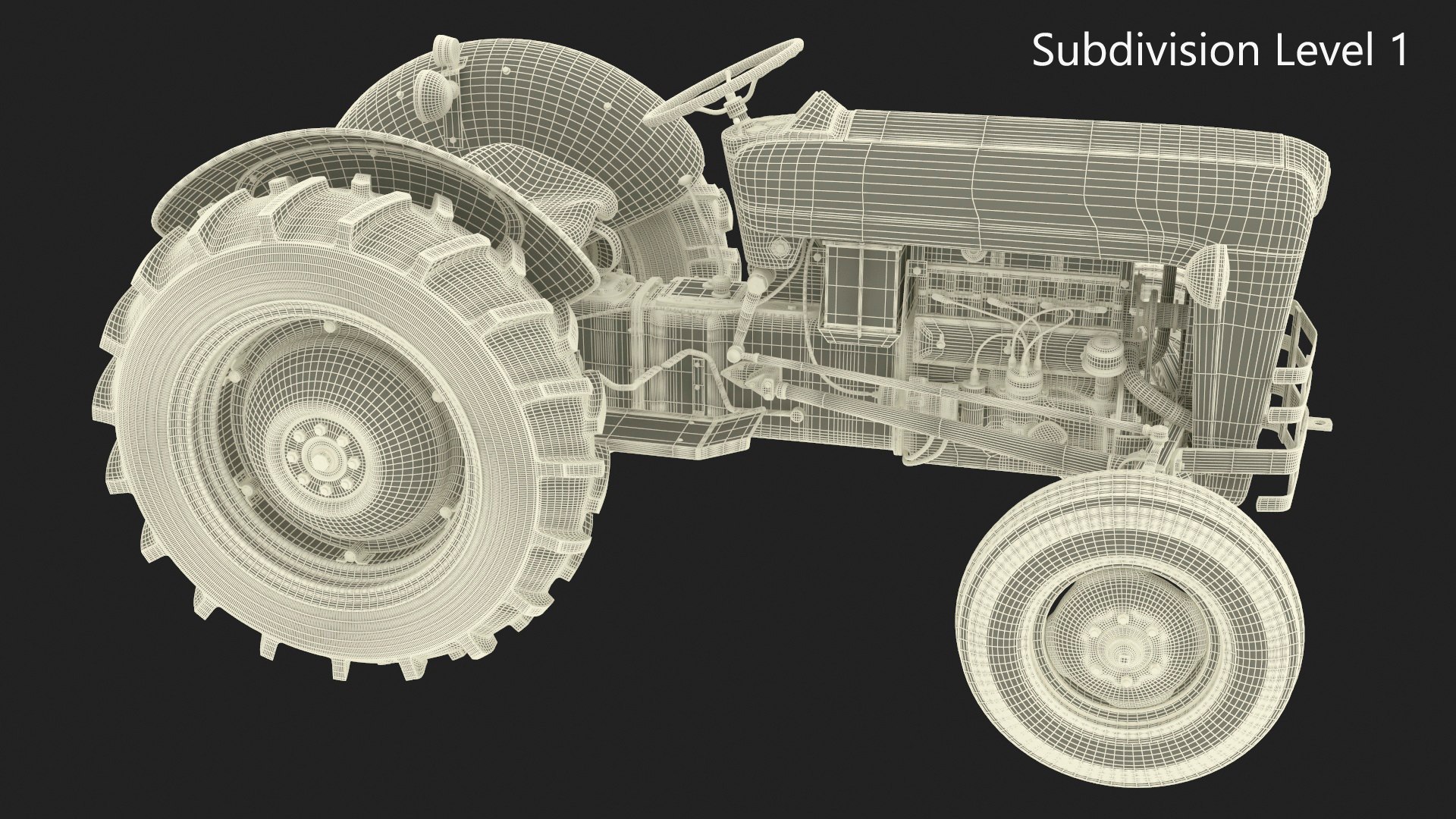 Vintage Tractor Ford NAA Golden Jubilee 1953 3D model - TurboSquid 2170080