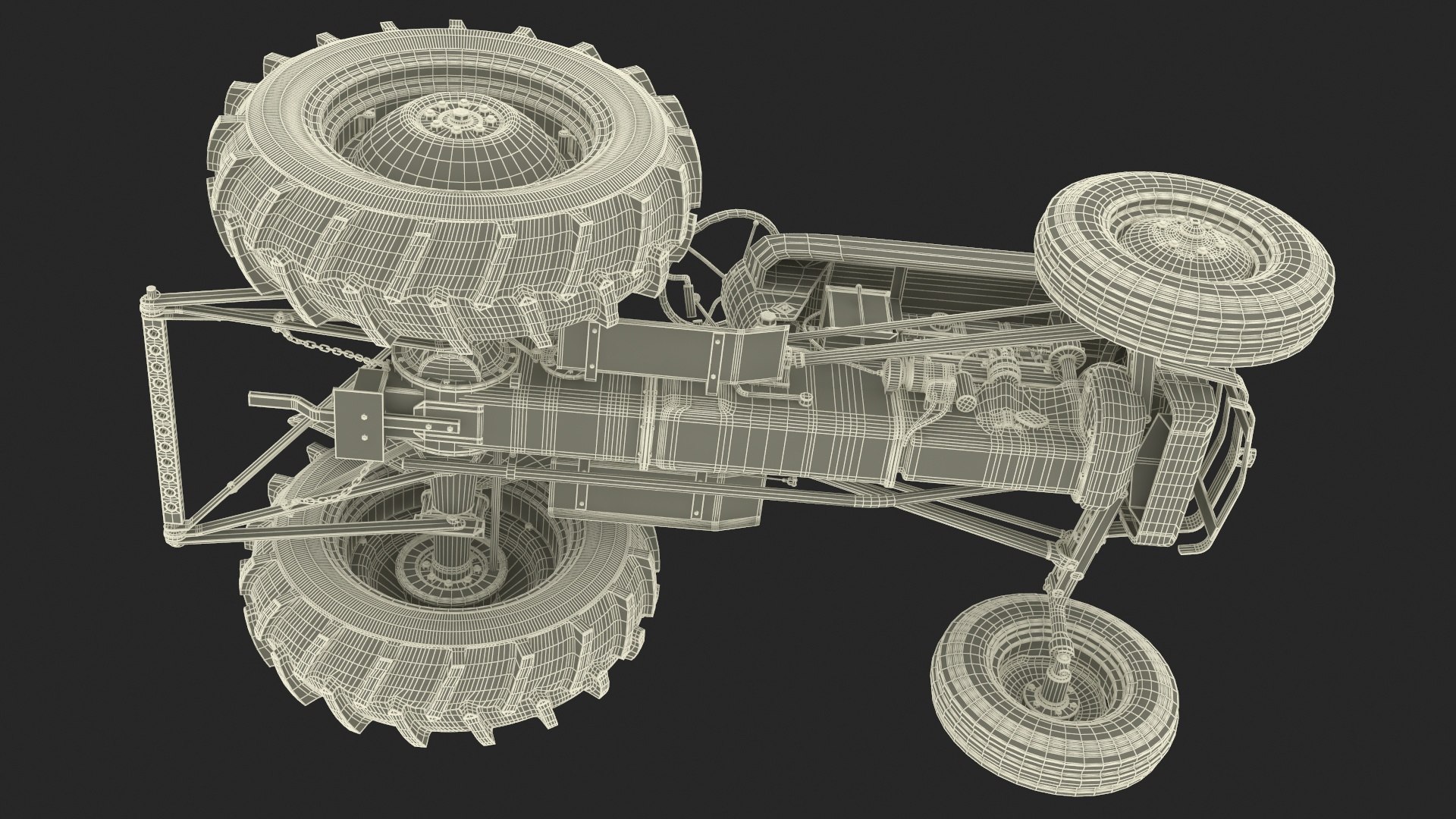 Vintage Tractor Ford NAA Golden Jubilee 1953 3D model - TurboSquid 2170080