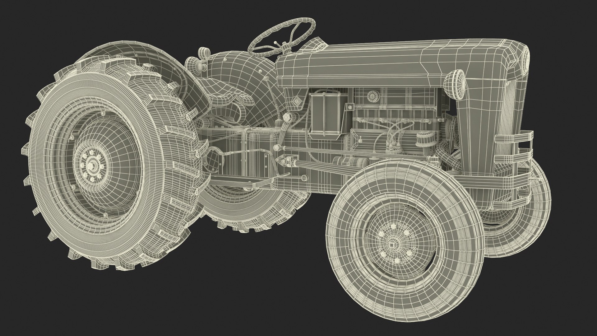 Vintage Tractor Ford NAA Golden Jubilee 1953 3D model - TurboSquid 2170080