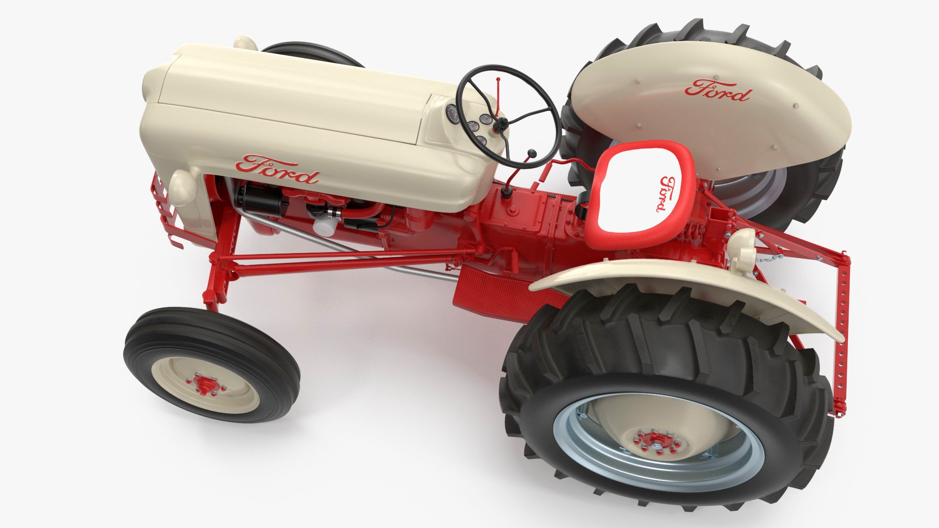 Vintage Tractor Ford NAA Golden Jubilee 1953 3D model - TurboSquid 2170080