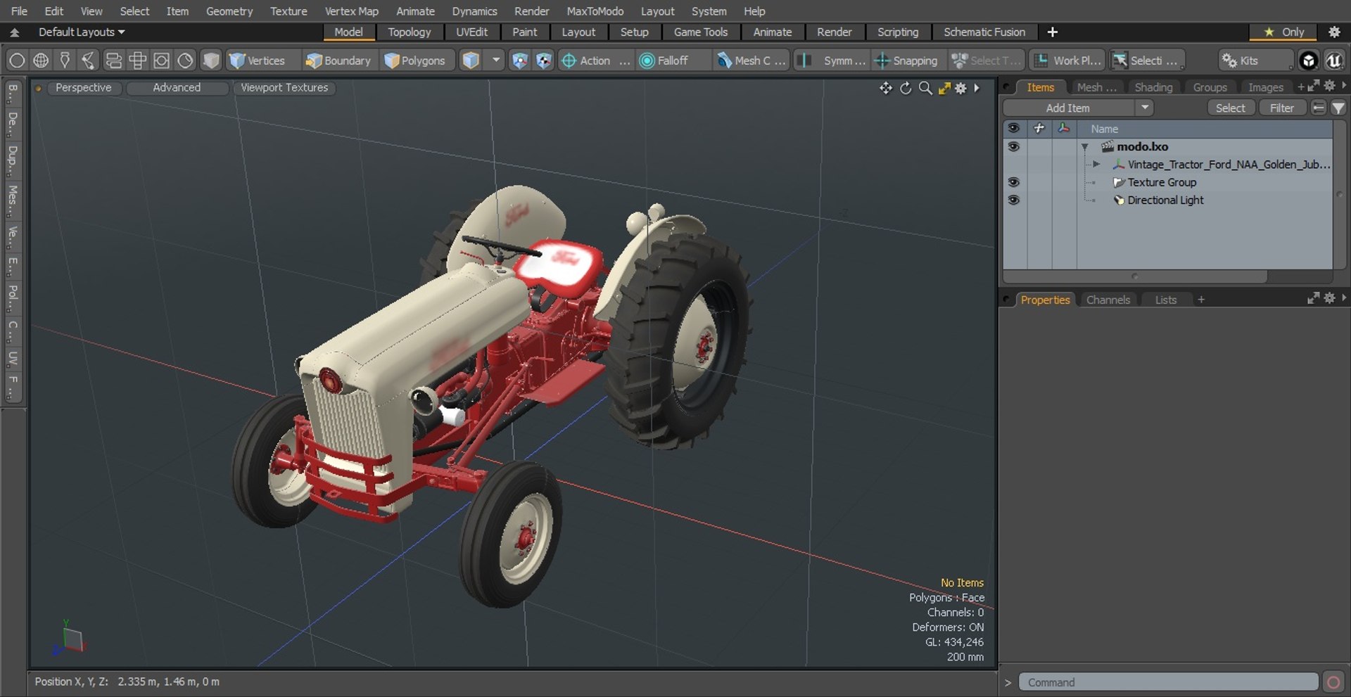 Vintage Tractor Ford NAA Golden Jubilee 1953 3D model - TurboSquid 2170080