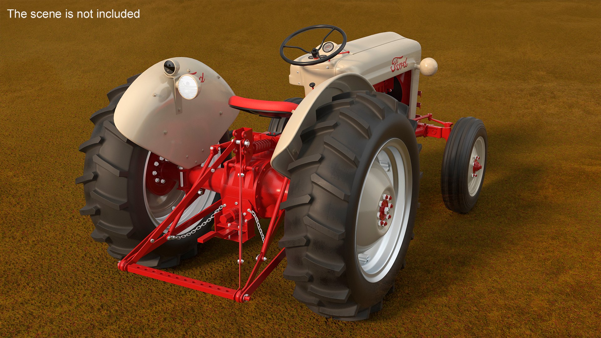 Vintage Tractor Ford NAA Golden Jubilee 1953 3D model - TurboSquid 2170080