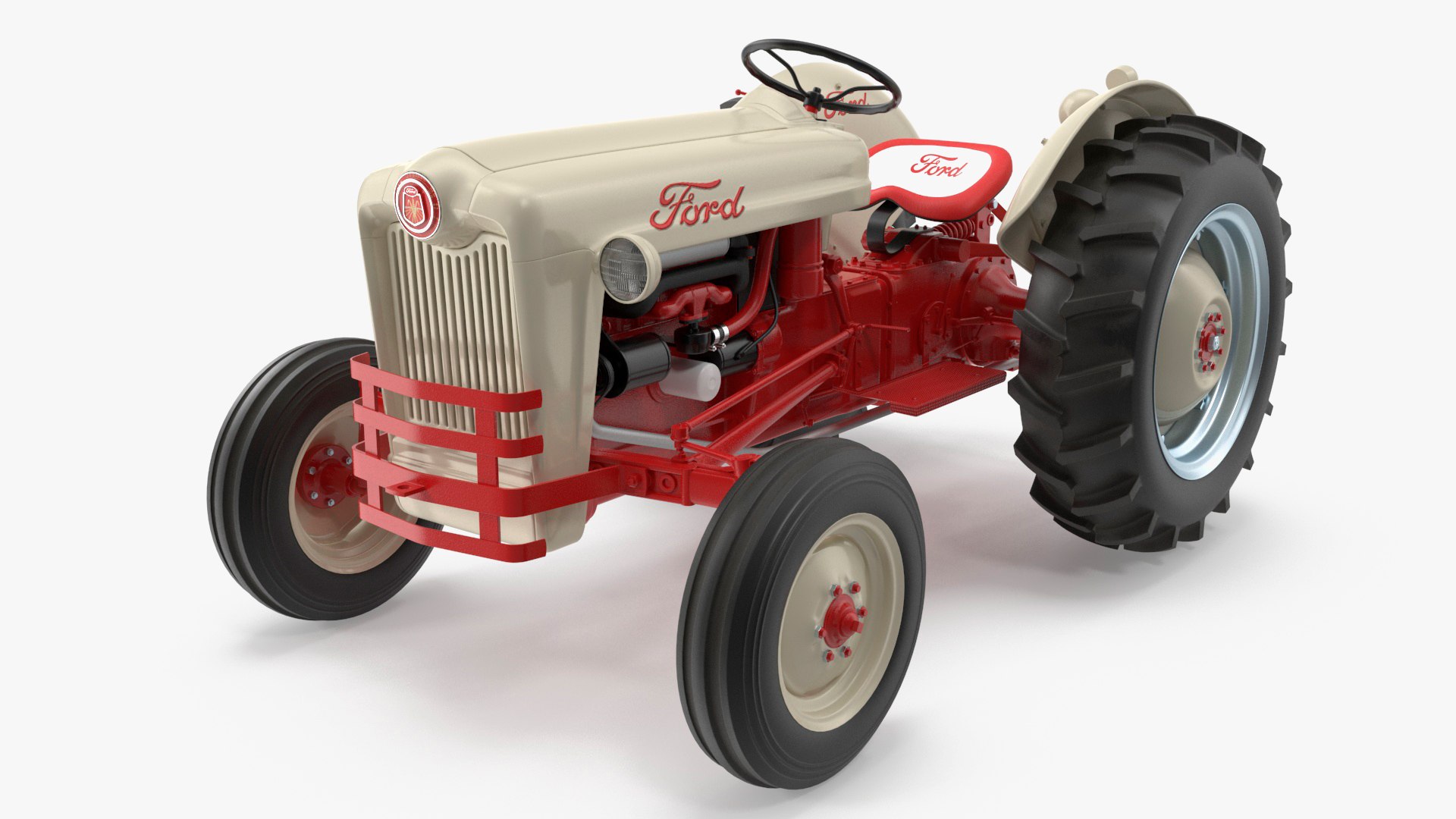 Vintage Tractor Ford NAA Golden Jubilee 1953 3D model - TurboSquid 2170080