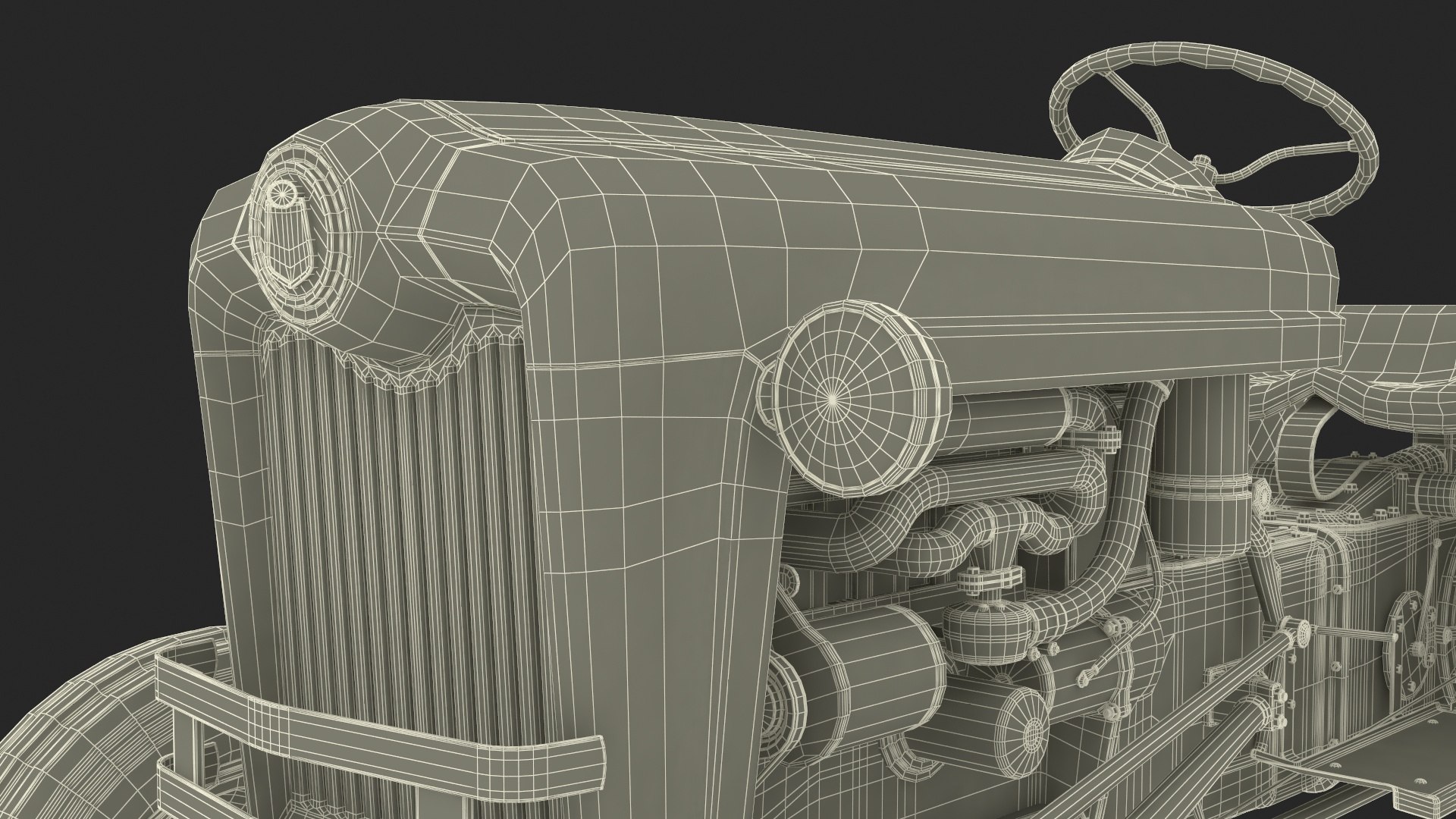 Vintage Tractor Ford NAA Golden Jubilee 1953 3D model - TurboSquid 2170080