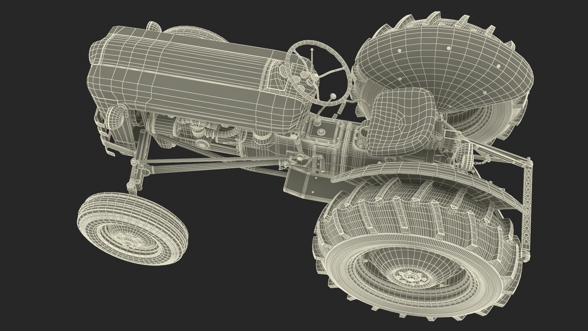 Vintage Tractor Ford NAA Golden Jubilee 1953 3D model - TurboSquid 2170080