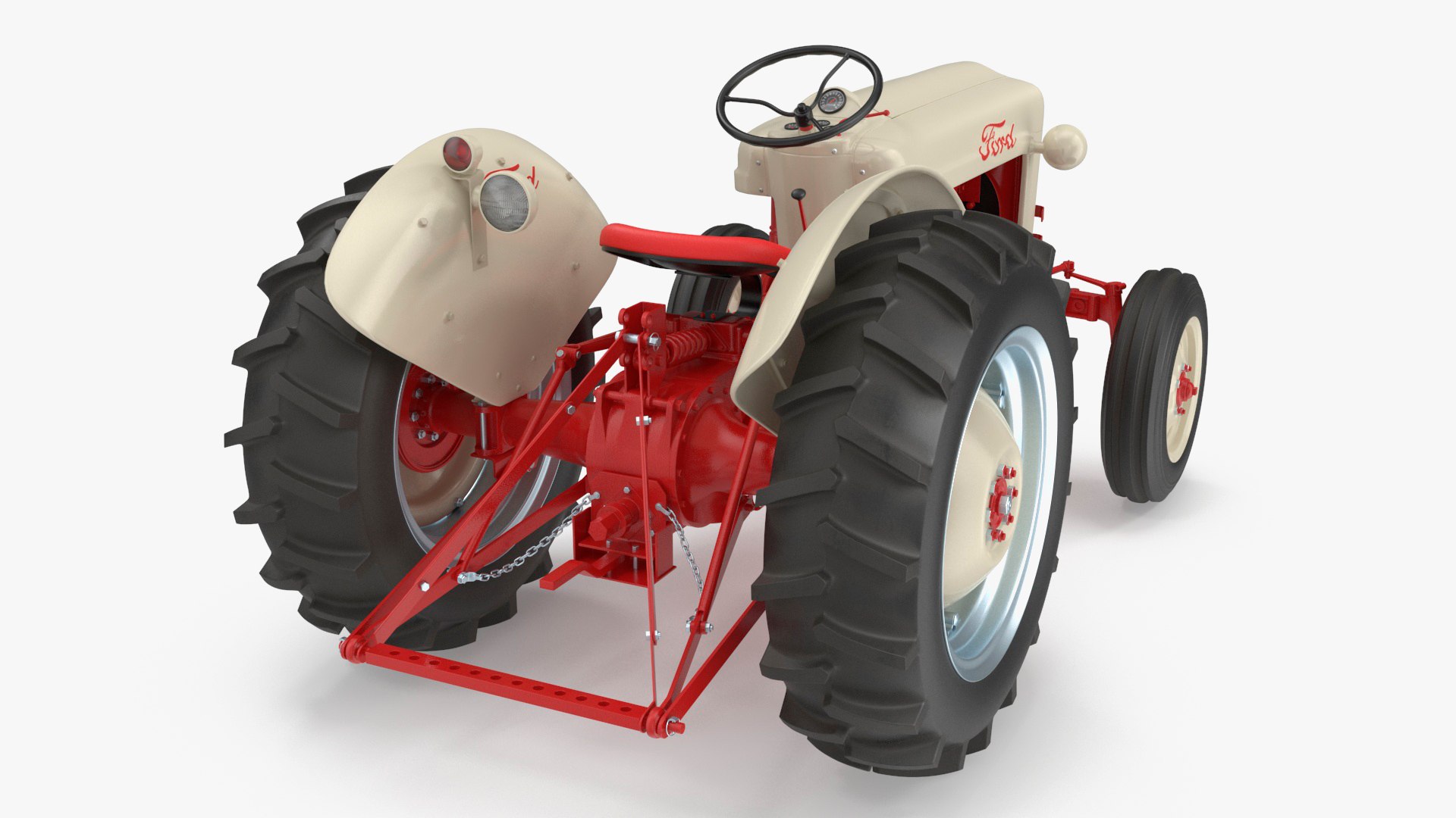 Vintage Tractor Ford NAA Golden Jubilee 1953 3D model - TurboSquid 2170080