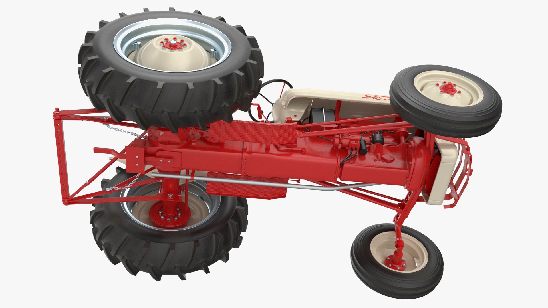 Vintage Tractor Ford NAA Golden Jubilee 1953 3D model - TurboSquid 2170080