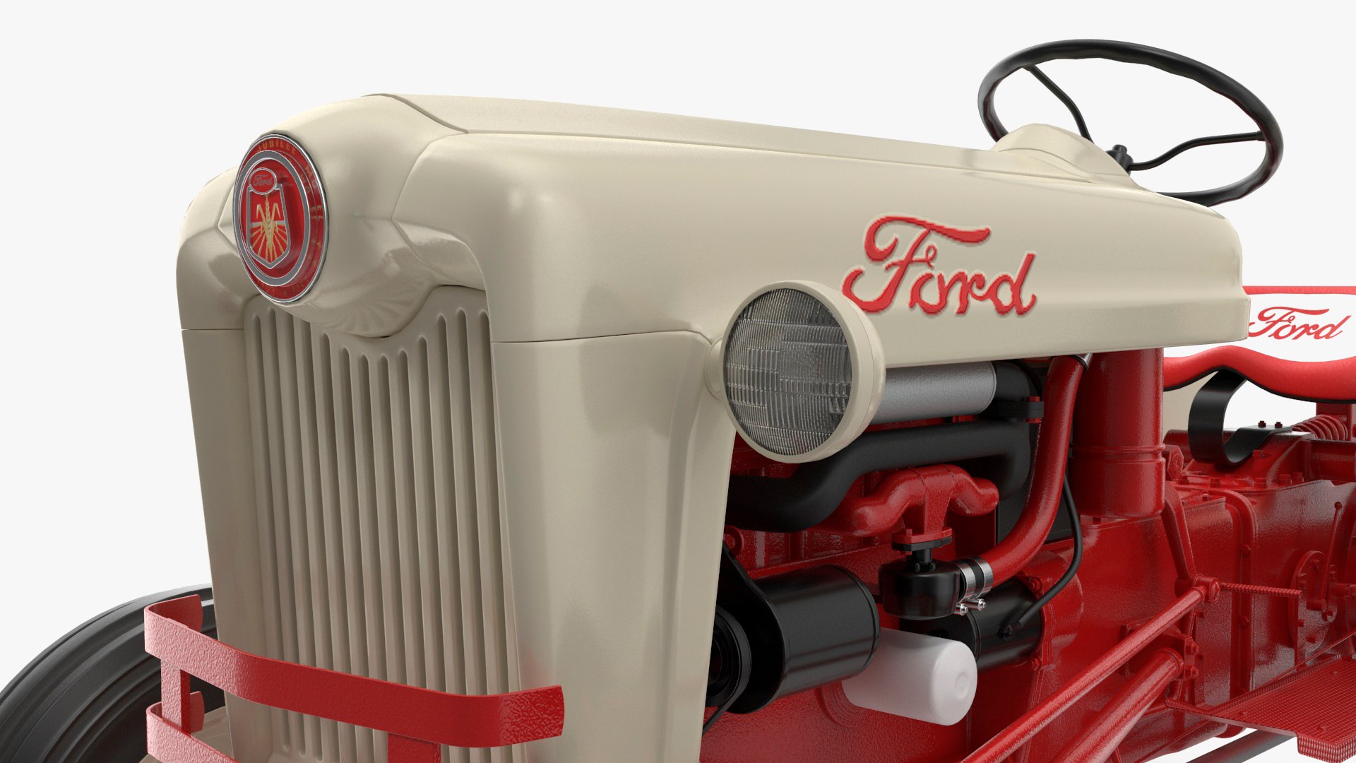 Vintage Tractor Ford NAA Golden Jubilee 1953 3D model - TurboSquid 2170080