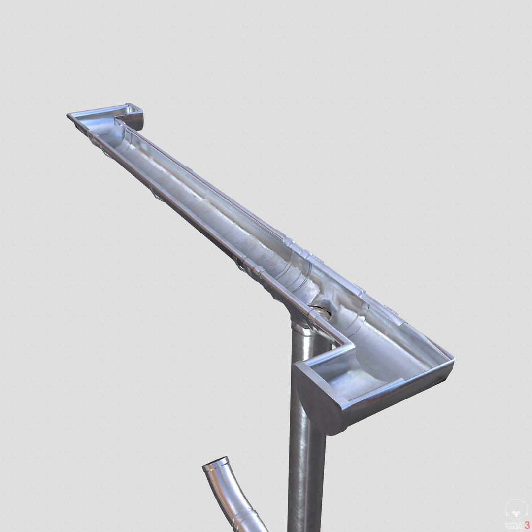 3D Pbr Aluminium Gutter Model - TurboSquid 1347834