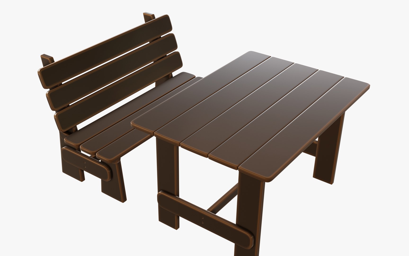 3D Park Table And Bench - TurboSquid 2193455