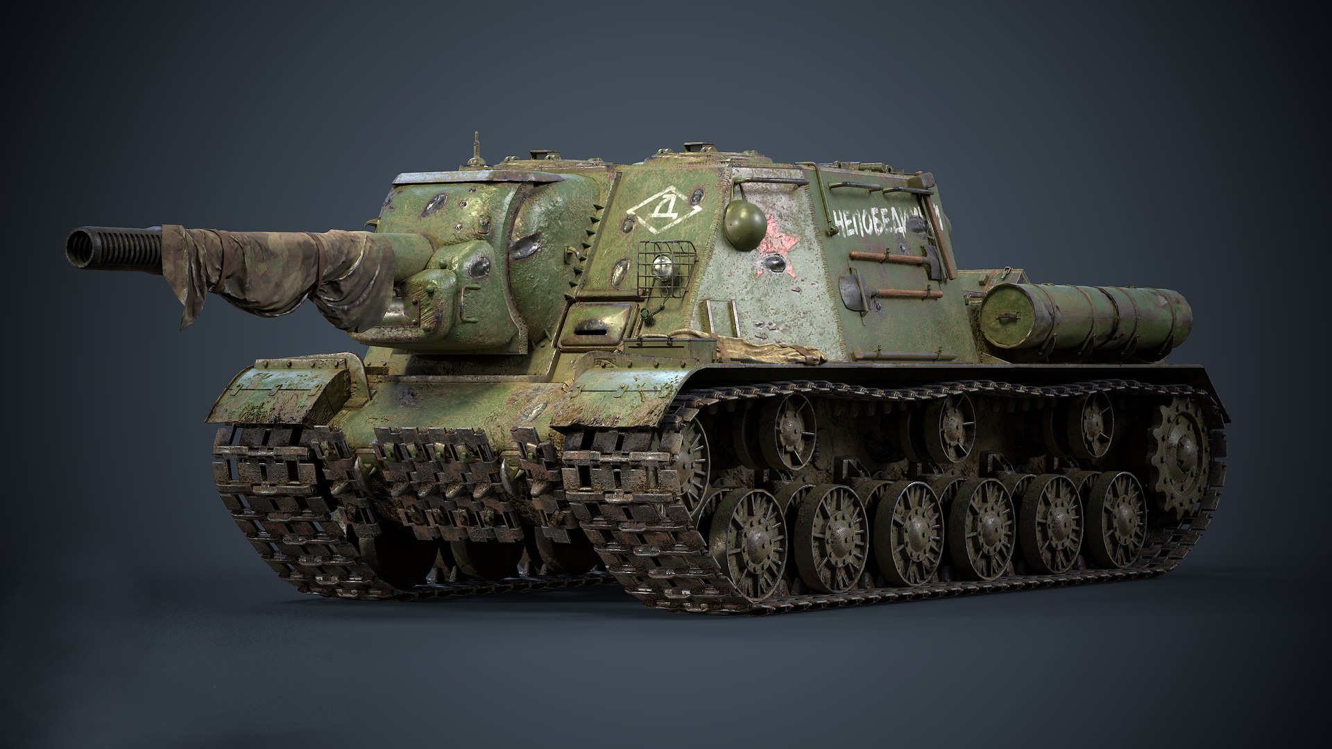 3D Model Tank Isu 152 - TurboSquid 1707381