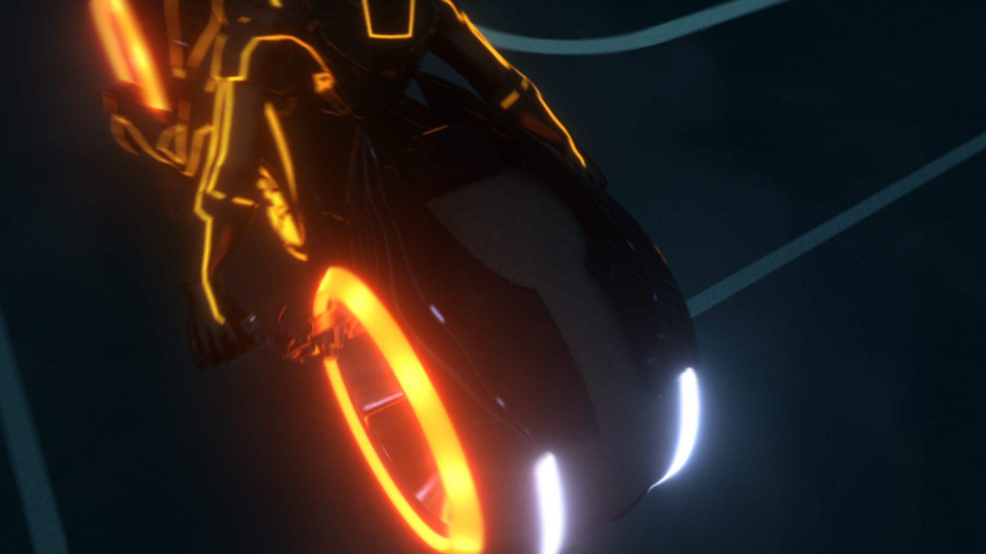 Tron Bike Rider Posed 3d Max