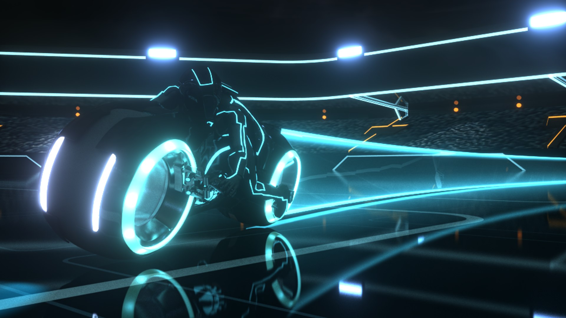 Tron Bike Rider Posed 3d Max