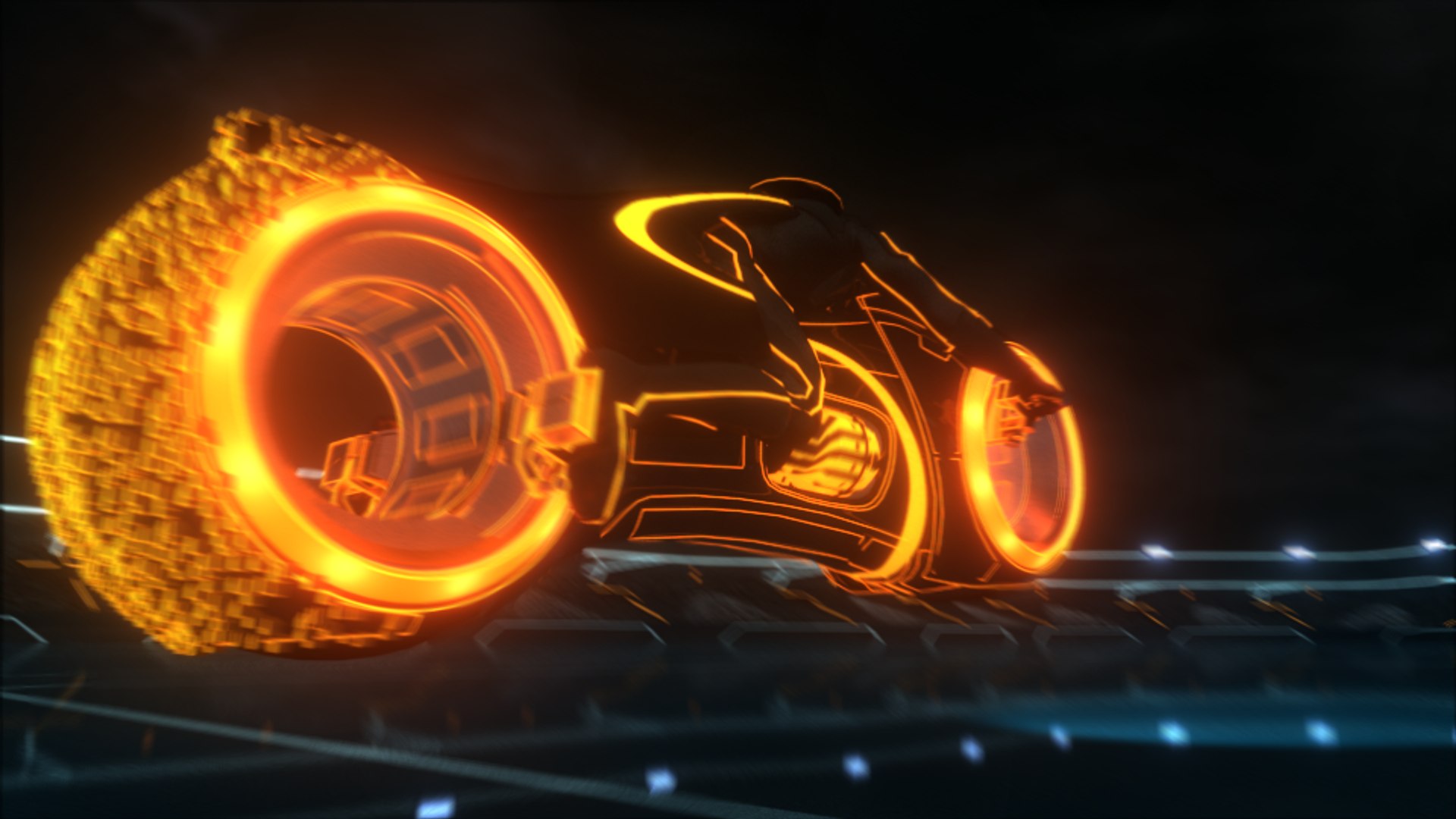 Tron Bike Rider Posed 3d Max