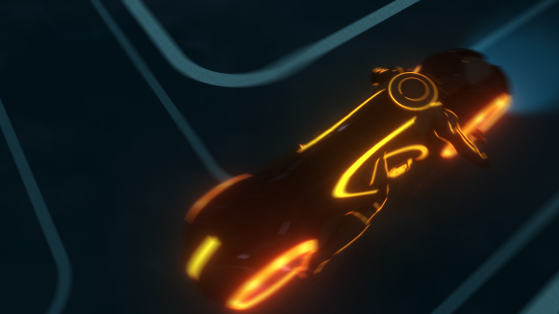 Tron Bike Rider Posed 3d Max