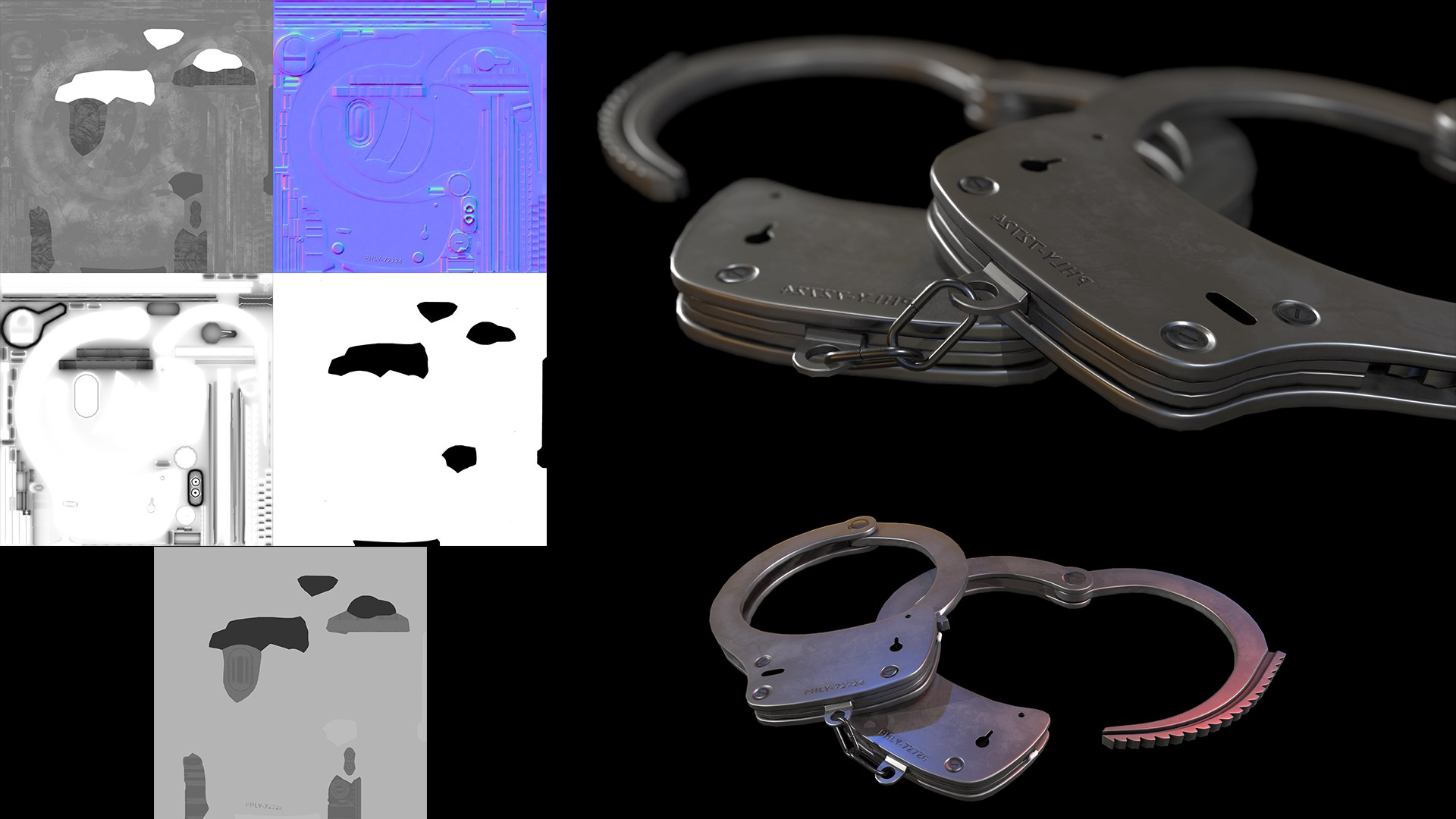 3D Handcuffs - PBR Game Ready Low-poly - TurboSquid 1774469