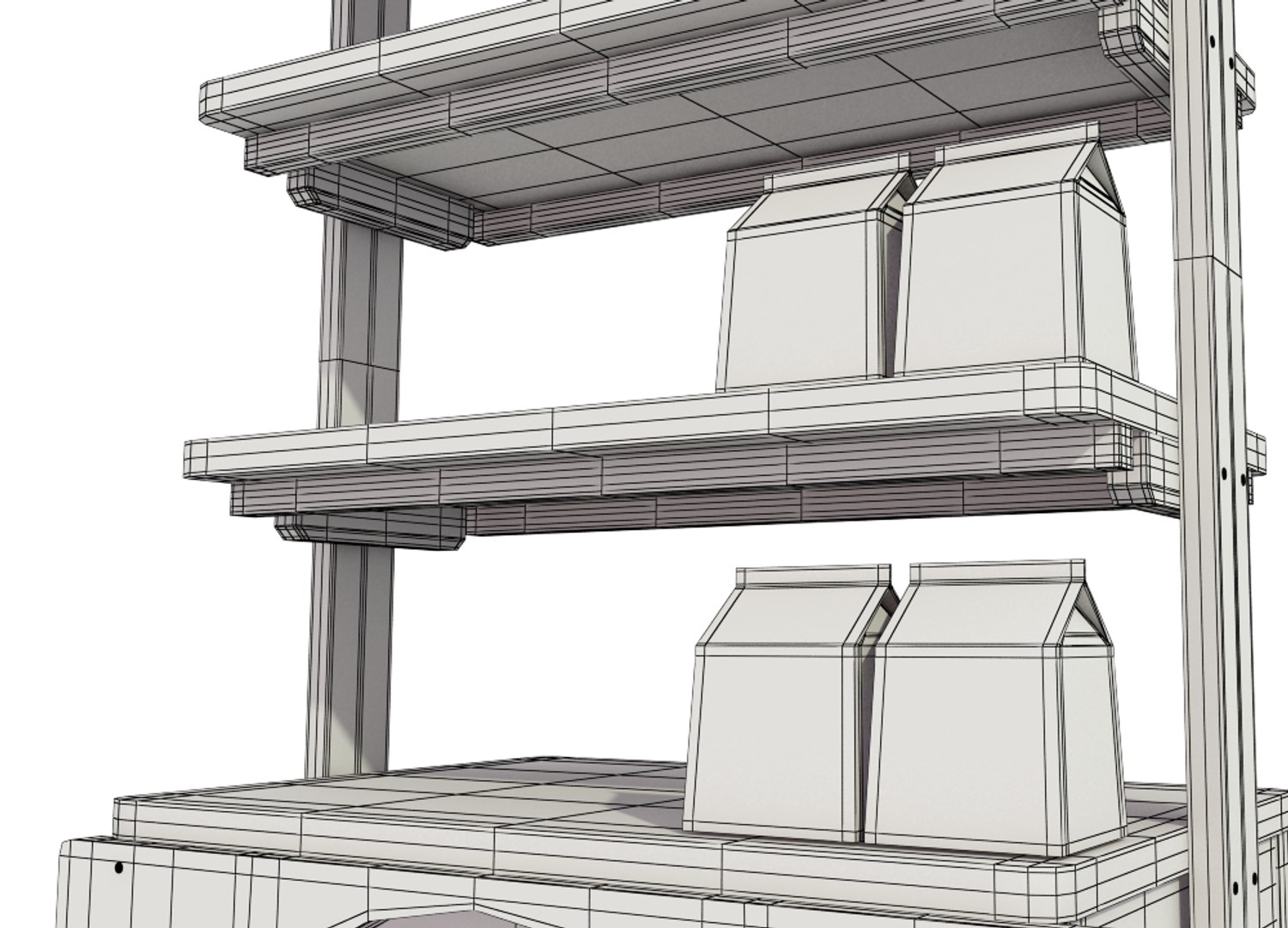 Cart Display Wooden Model - TurboSquid 1459822