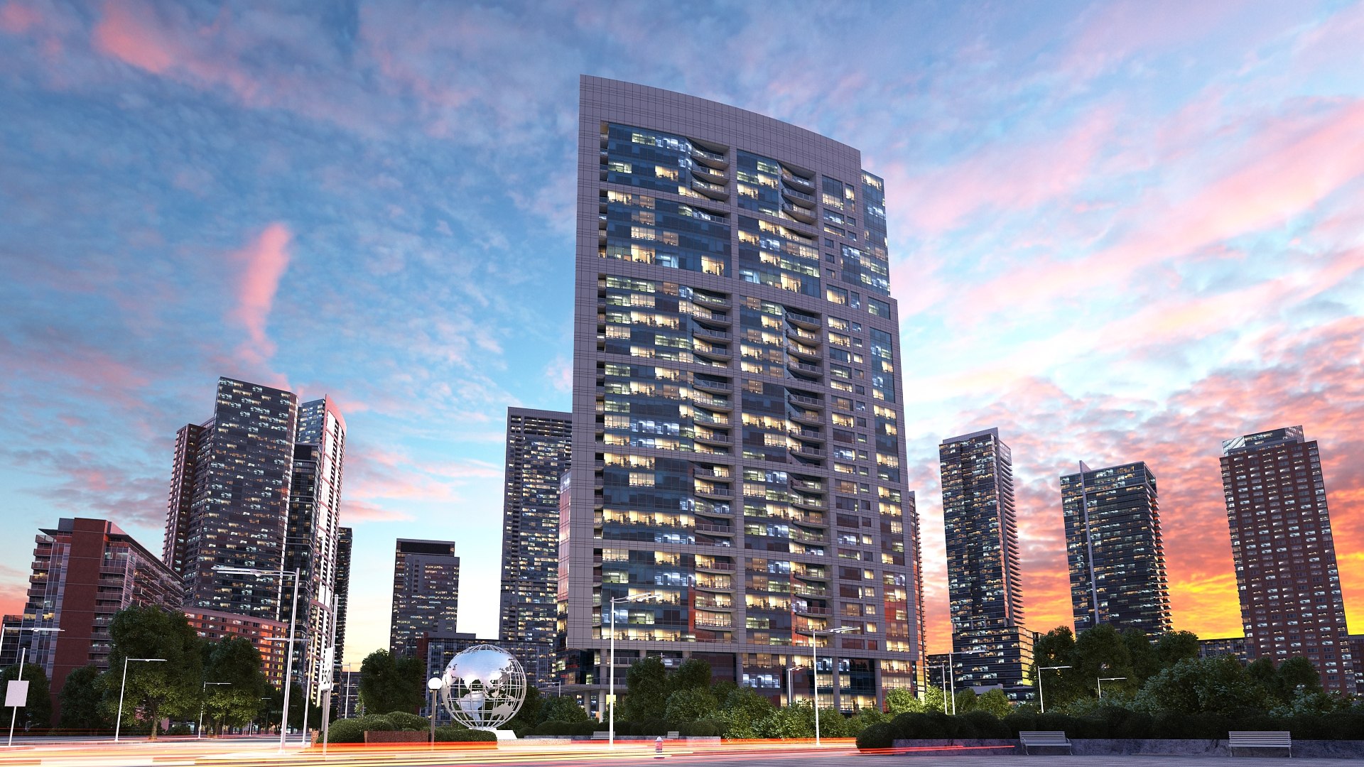 3D 340 Park Buildings - TurboSquid 1512285