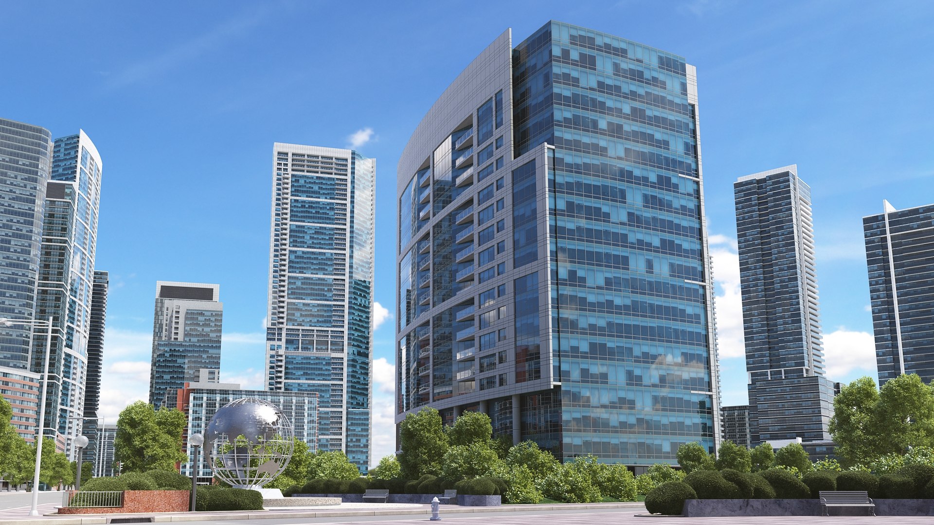 3D 340 Park Buildings - TurboSquid 1512285