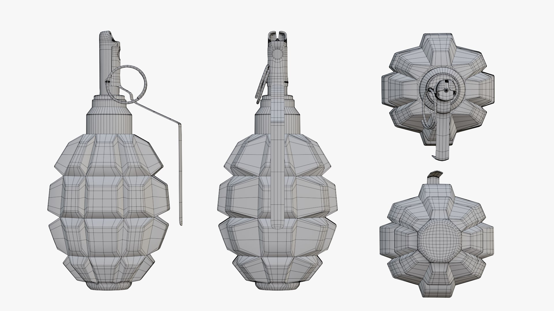 3D F-1 Frag Grenade - TurboSquid 2244153