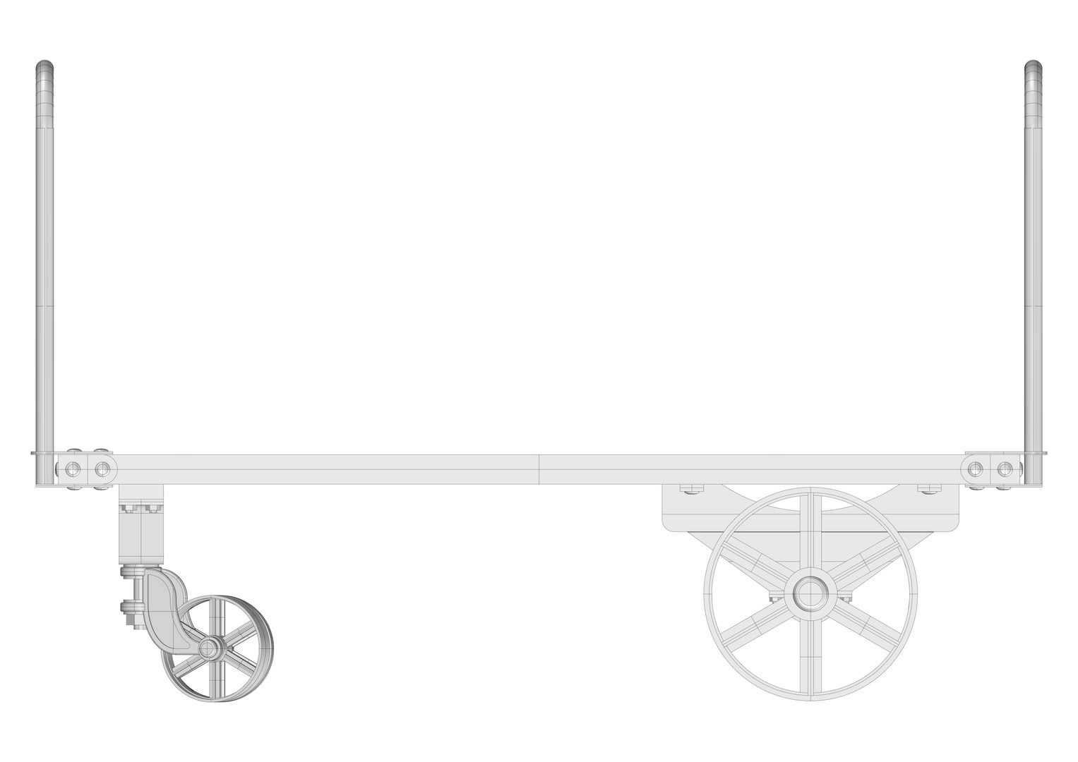 Vintage Luggage Cart 3D Model - TurboSquid 1960501