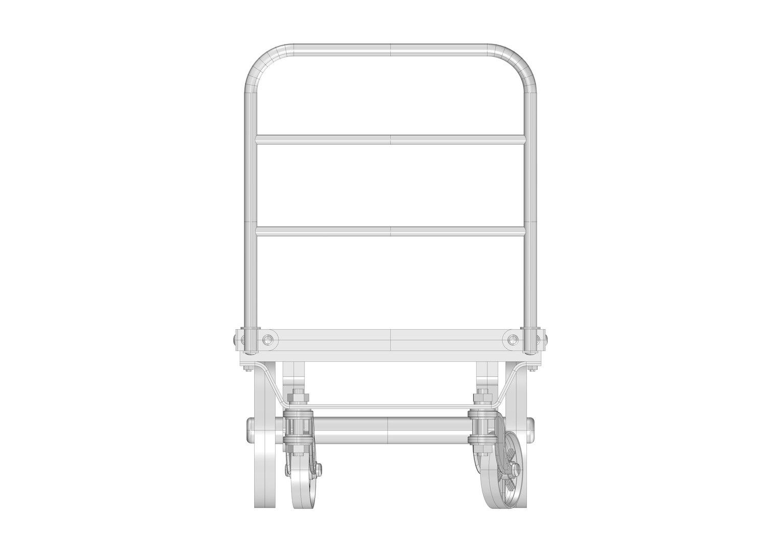 Vintage Luggage Cart 3D Model - TurboSquid 1960501