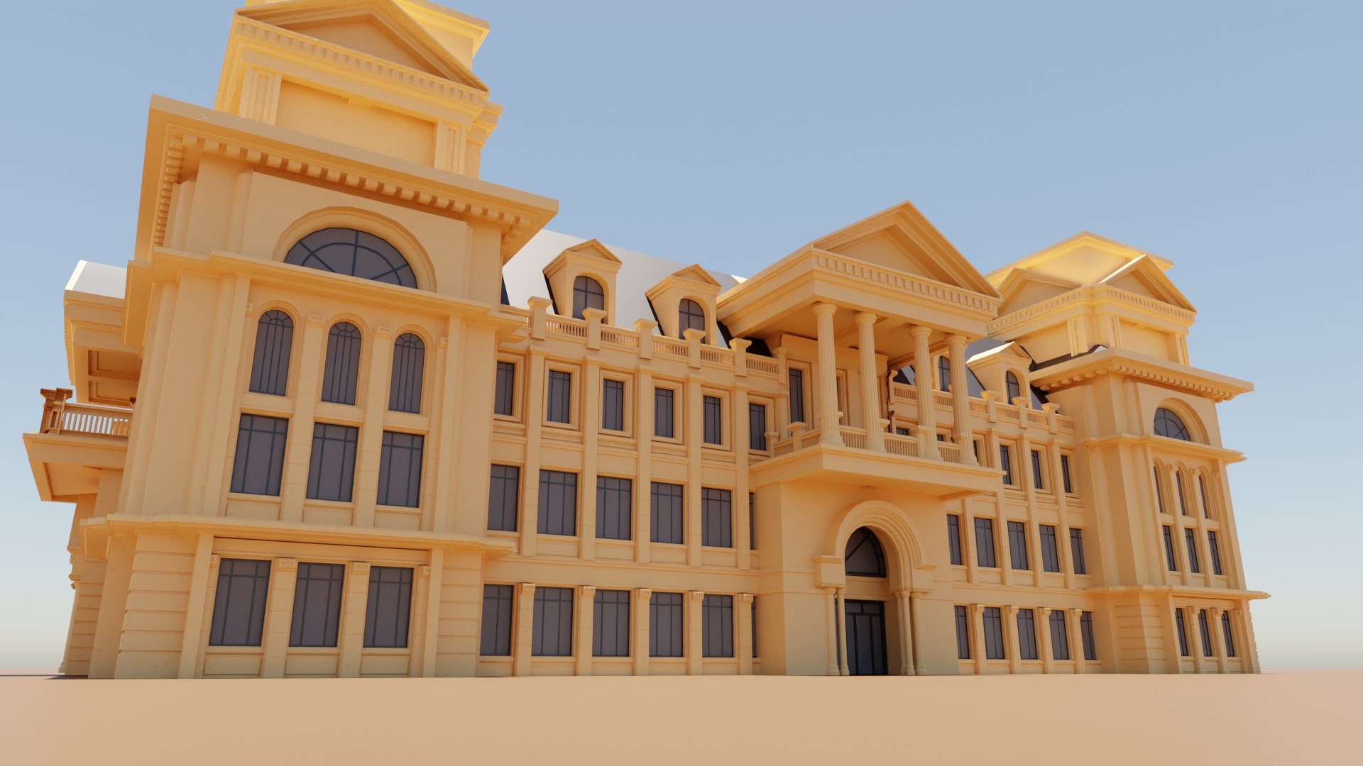 Commercial building exterior 3D model - TurboSquid 1940931