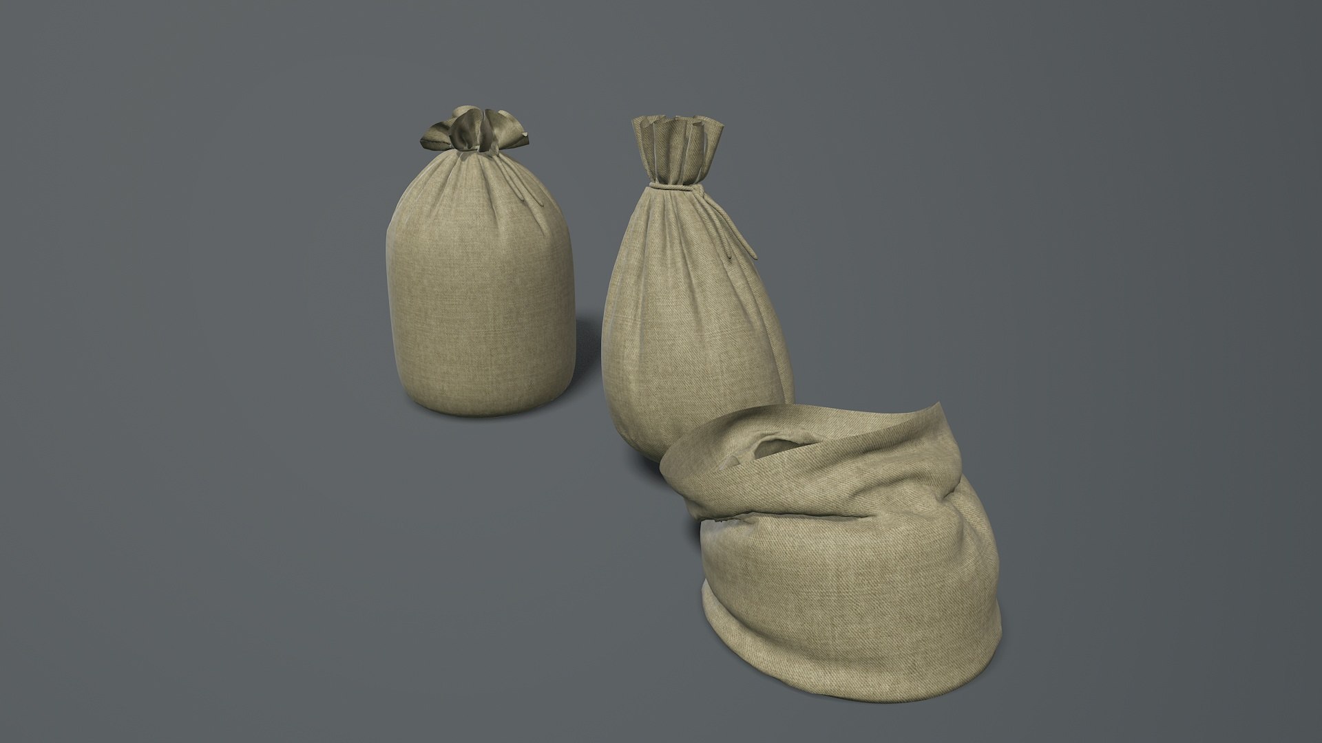 3D Food Sacks Grain Tied Open Stackable - TurboSquid 2358672