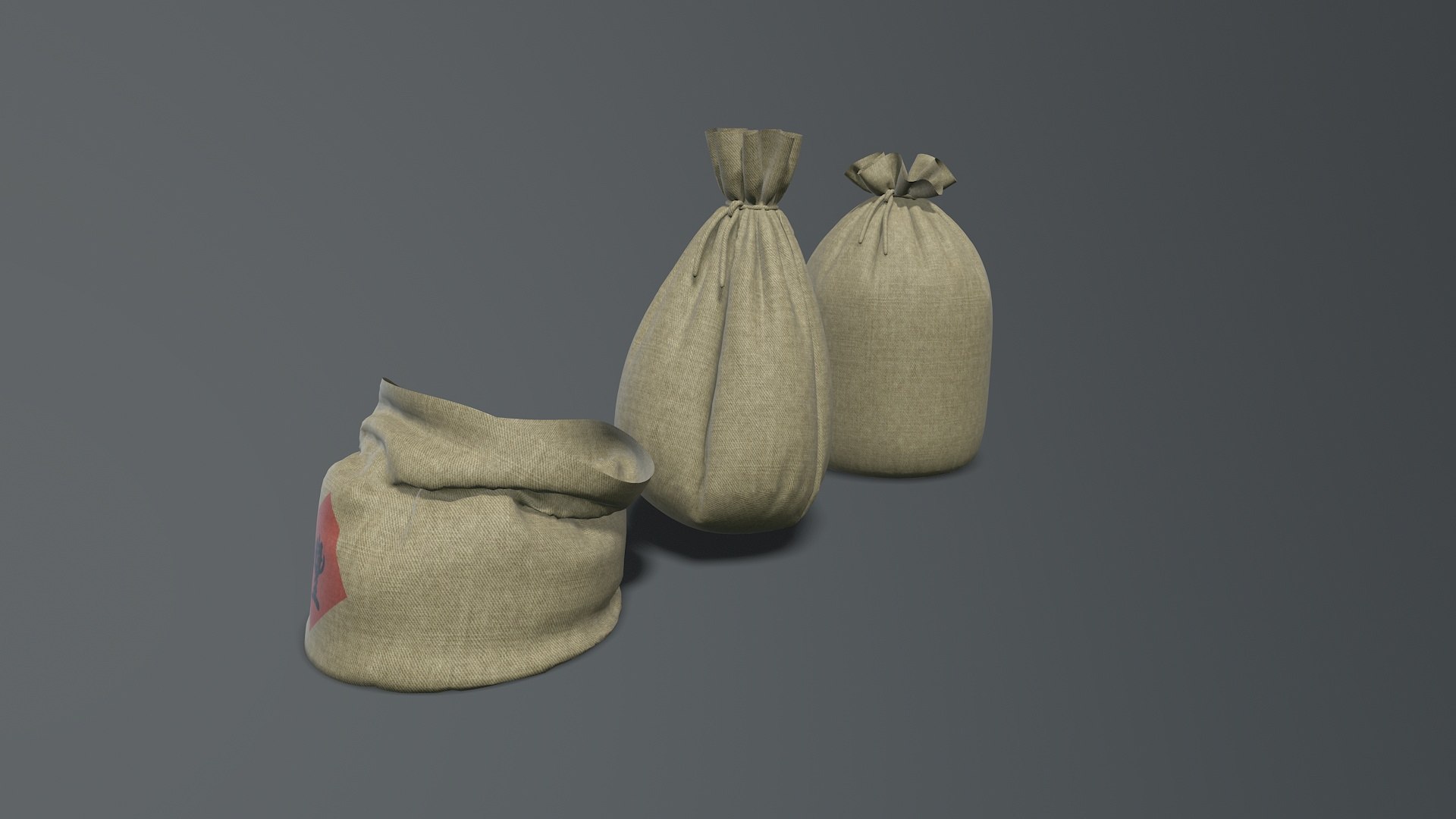 3D Food Sacks Grain Tied Open Stackable - TurboSquid 2358672
