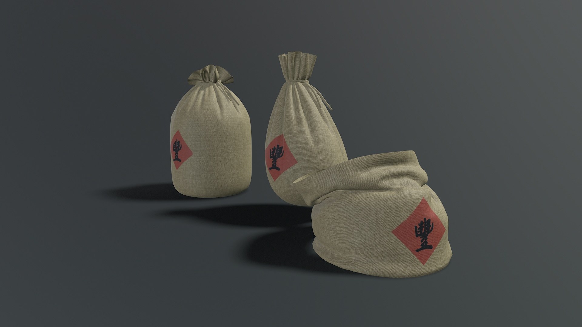 3D Food Sacks Grain Tied Open Stackable - TurboSquid 2358672