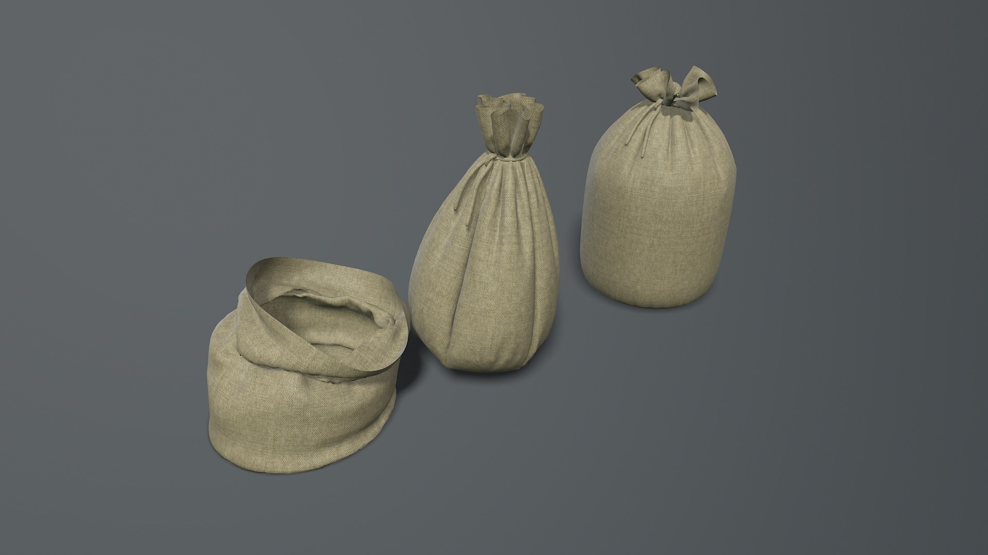 3D Food Sacks Grain Tied Open Stackable - TurboSquid 2358672