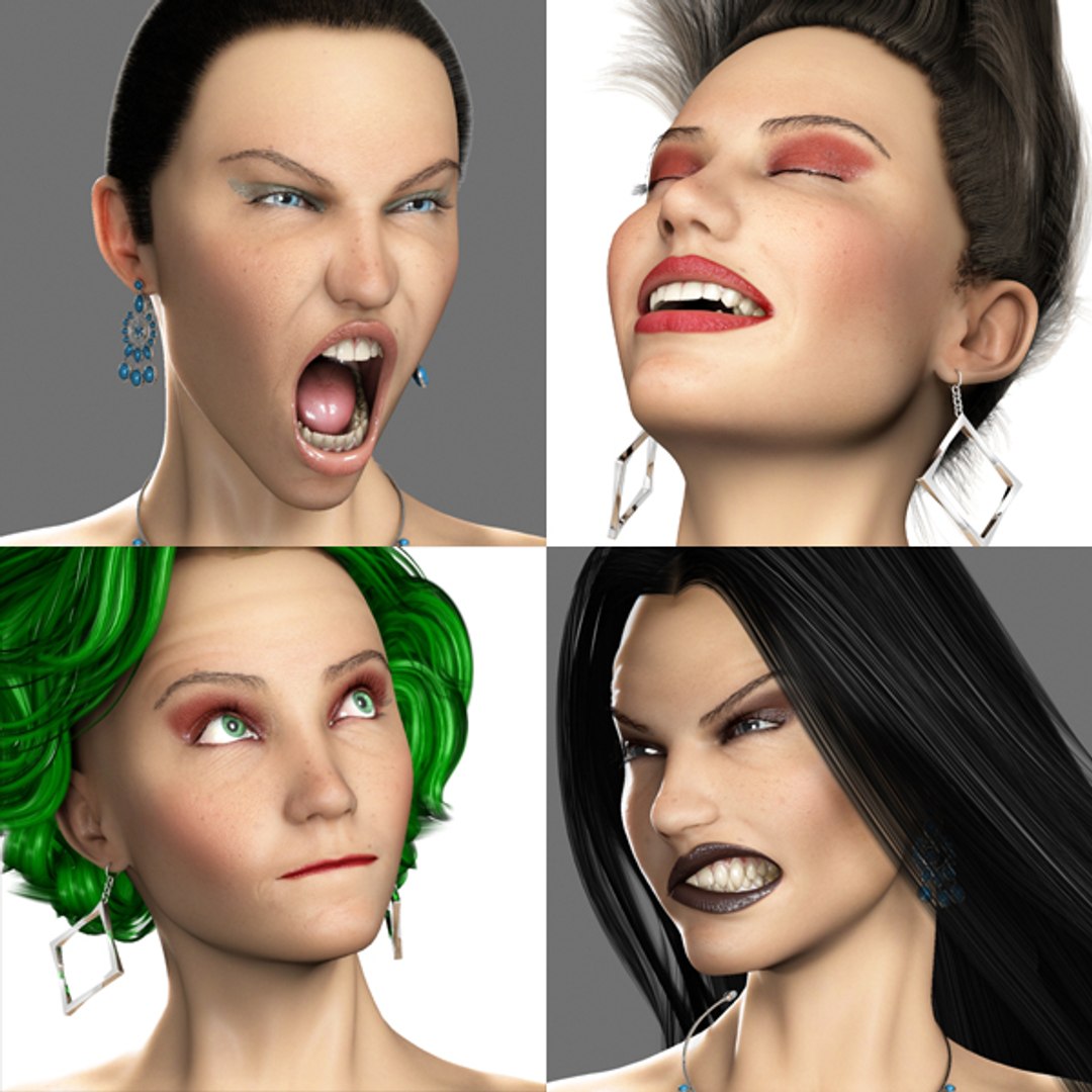 Realistic Female Head V3 Max