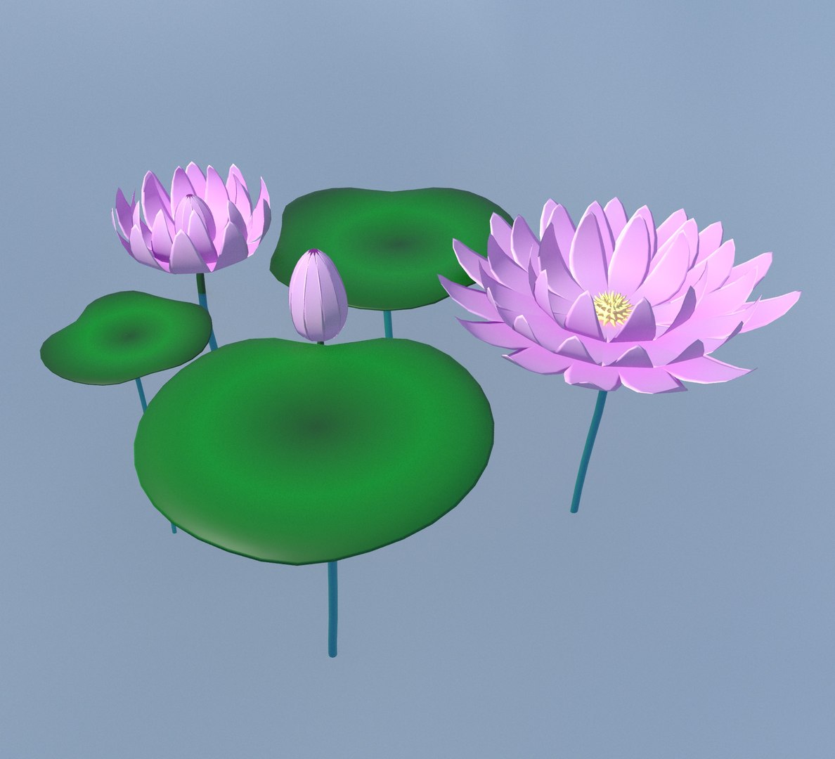 3D Model Water Lilies - TurboSquid 1812202